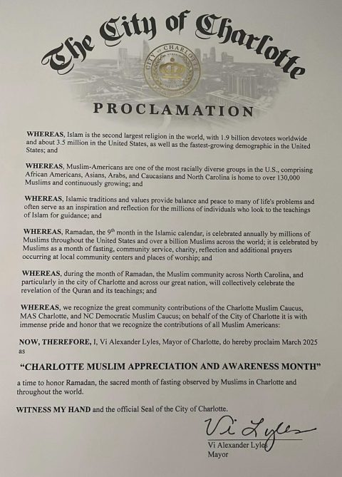 MAS PACE Raleigh Chapter Celebrates Ramadan 2025 NC Proclamations